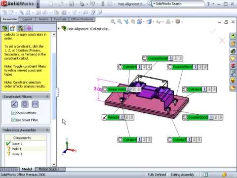Solidworks Tutorial Using Tolanalyst Youtube