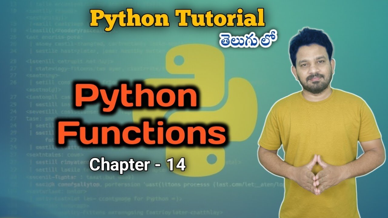 Functions Chapter 14 Python Full Tutorial Learn Python In 2025
