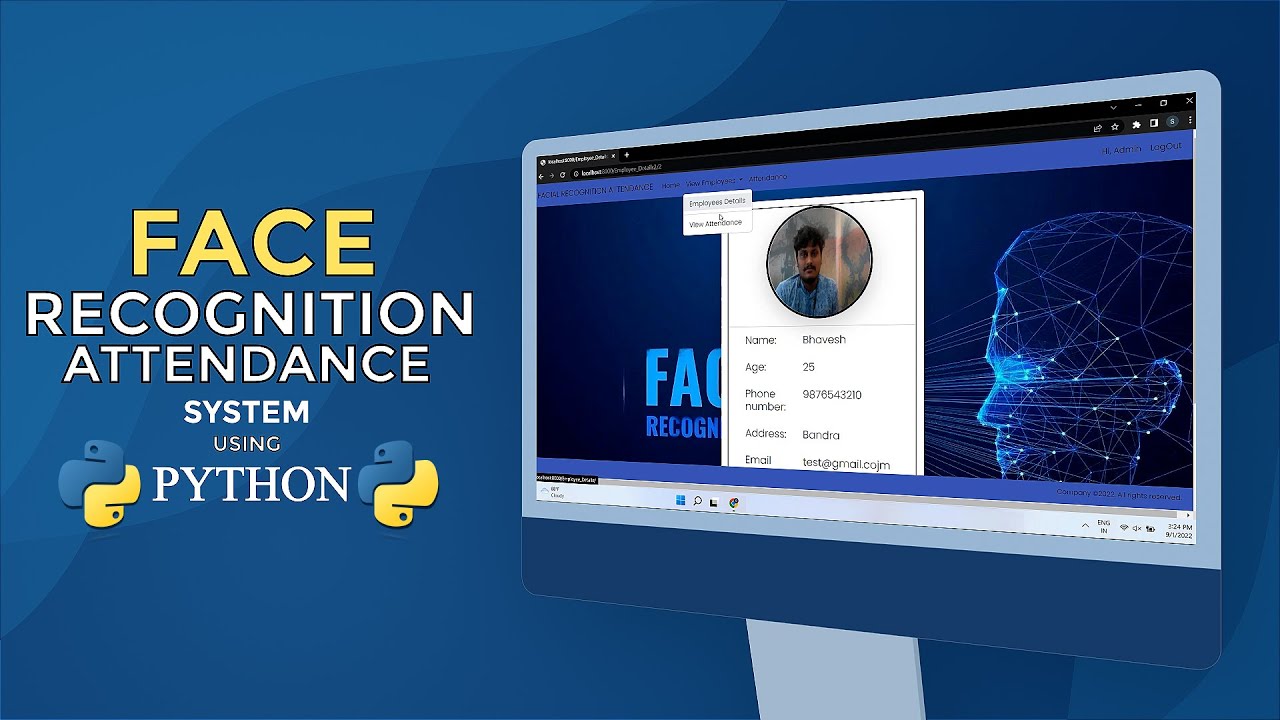 Face Recognition Attendance System Using Python Python Image