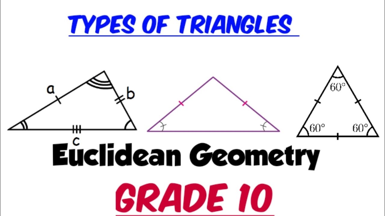 Types Of Triangles Euclidean Geometry Grade 10 Youtube