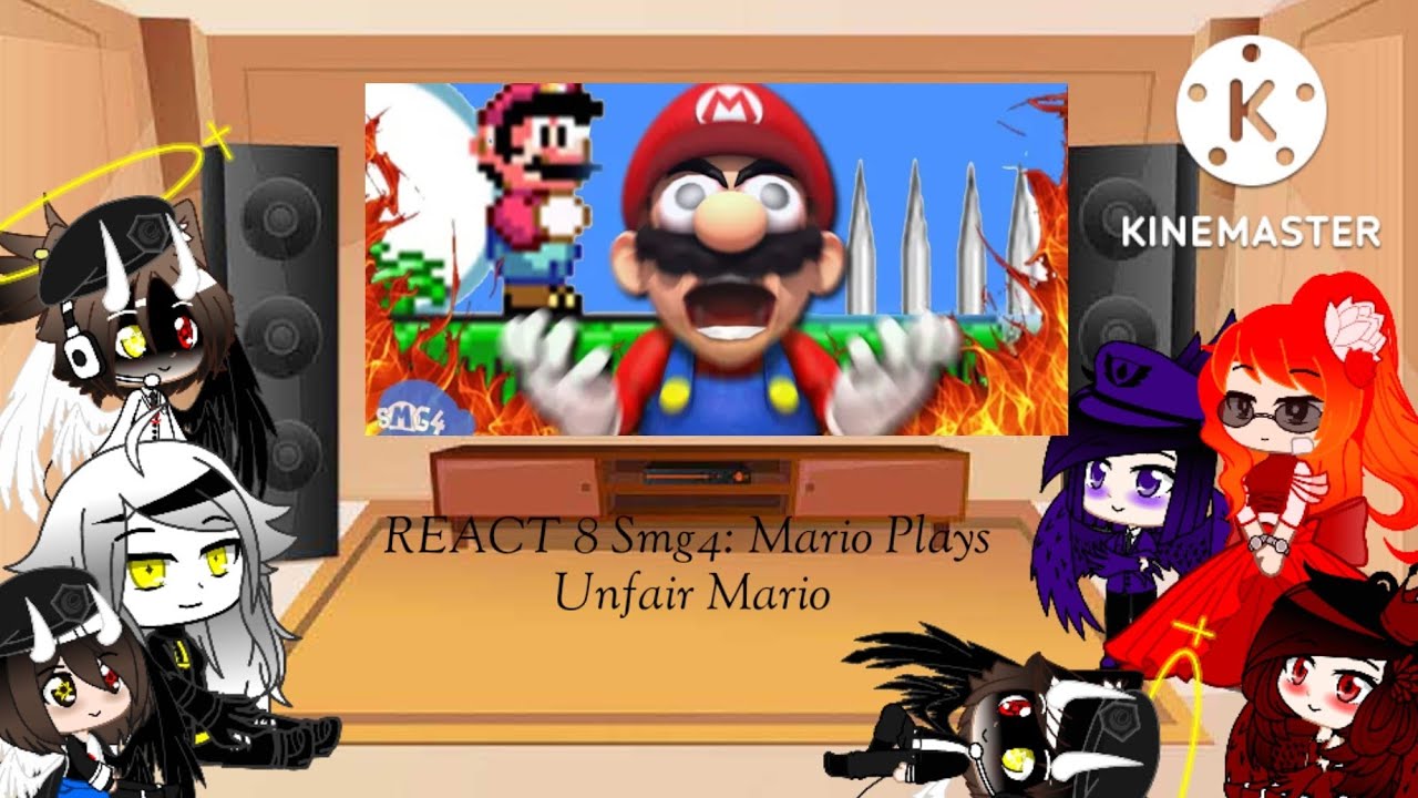React 8 Smg4 Mario Plays Unfair Mario Youtube