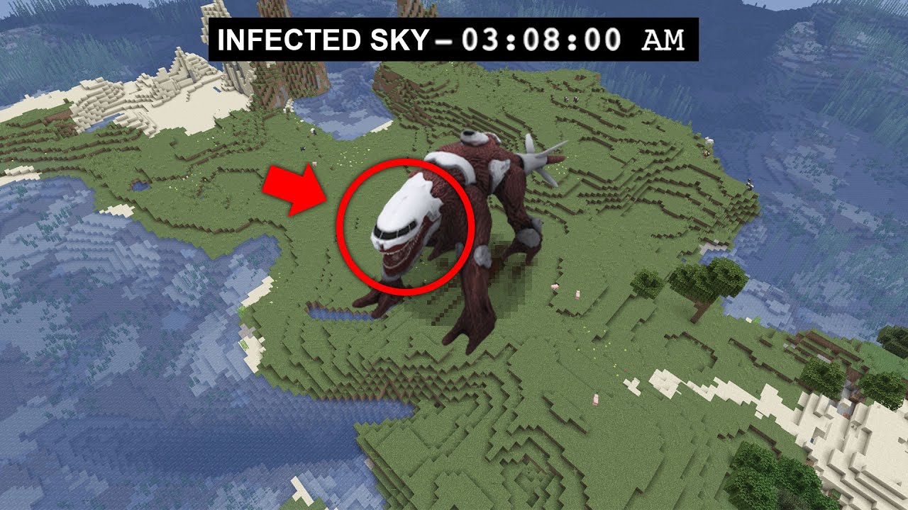 Drone Catches Infected Sky In Minecraft Youtube