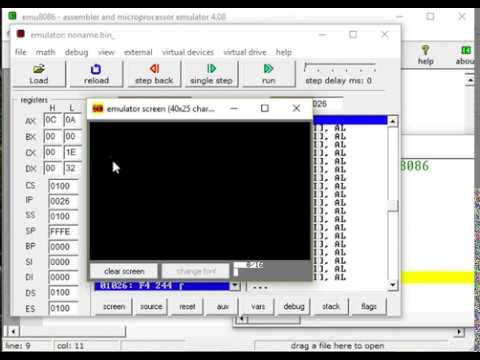Drawing With Emu8086 X86 16 Part 1 Youtube