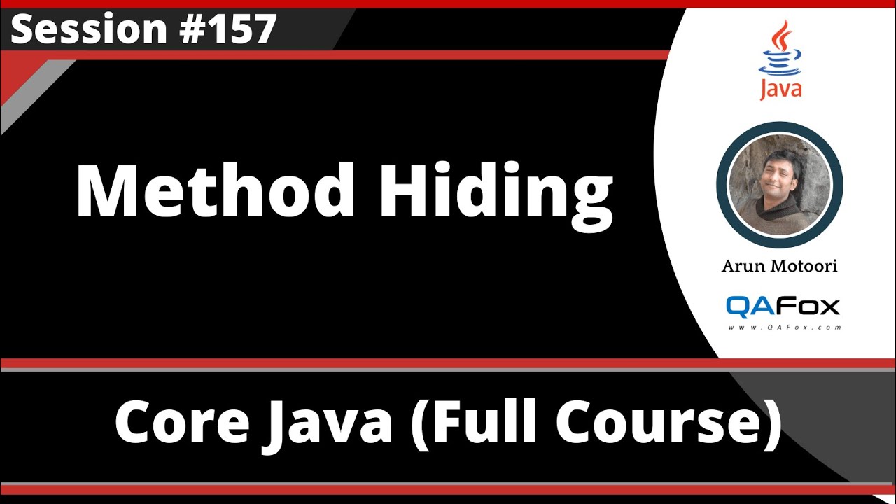 Java Part 257 Method Hiding Youtube