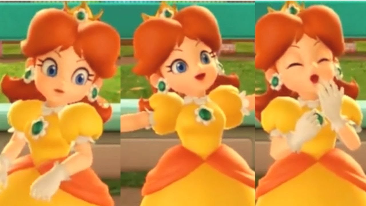Super Mario Party Princess Daisy S Idle Animations Youtube