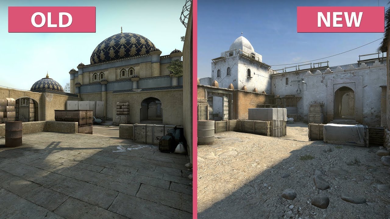 Cs Go Dust 2 Old Vs New Graphics Comparison With Frame Rate 4k Uhd