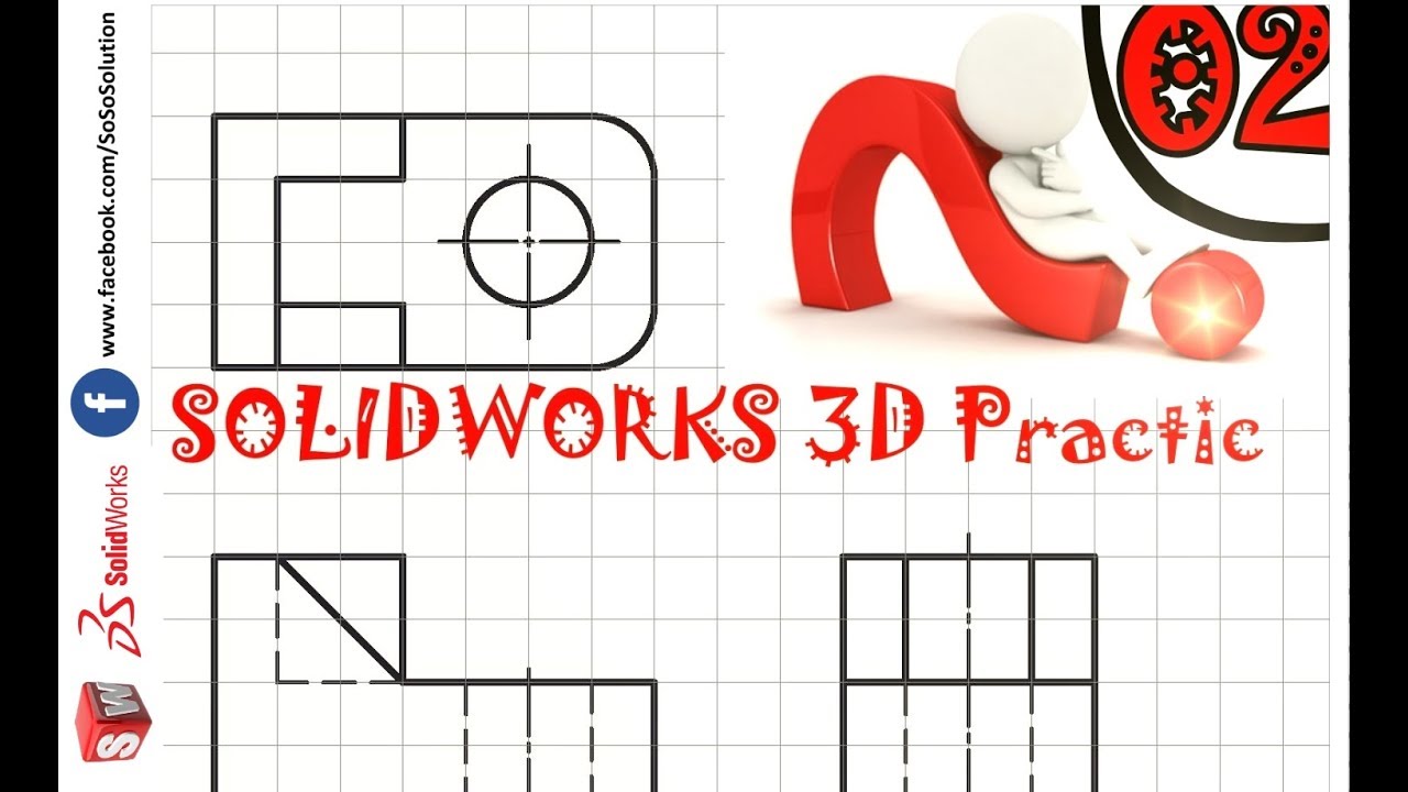 Practice 02 Solidworks 3d Basic For Beginner Youtube