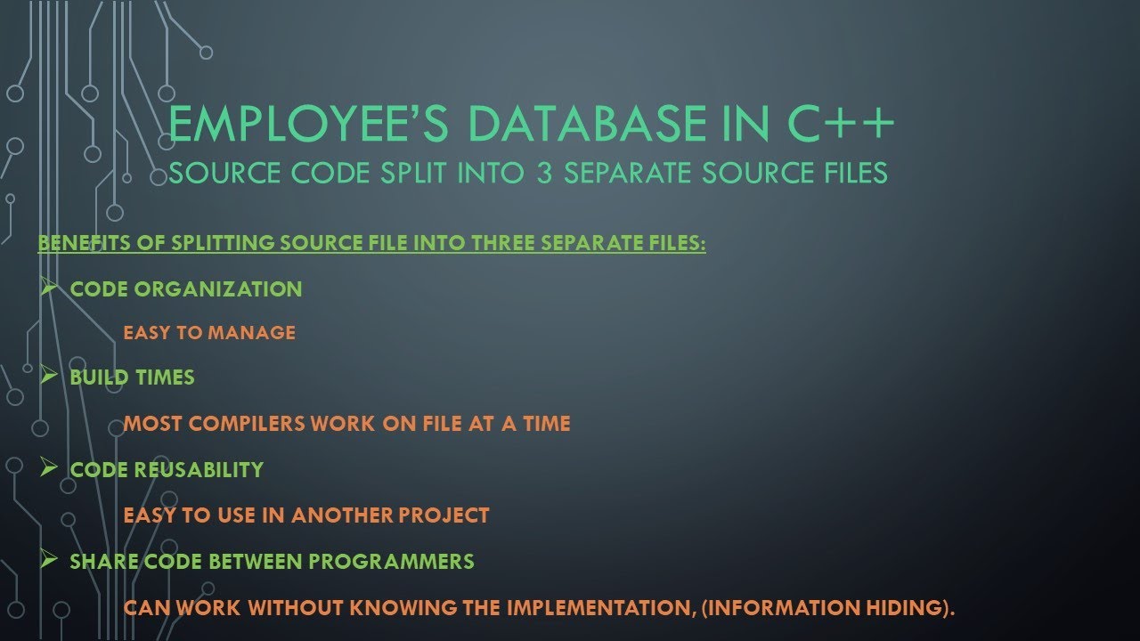 Employee Database In C Youtube
