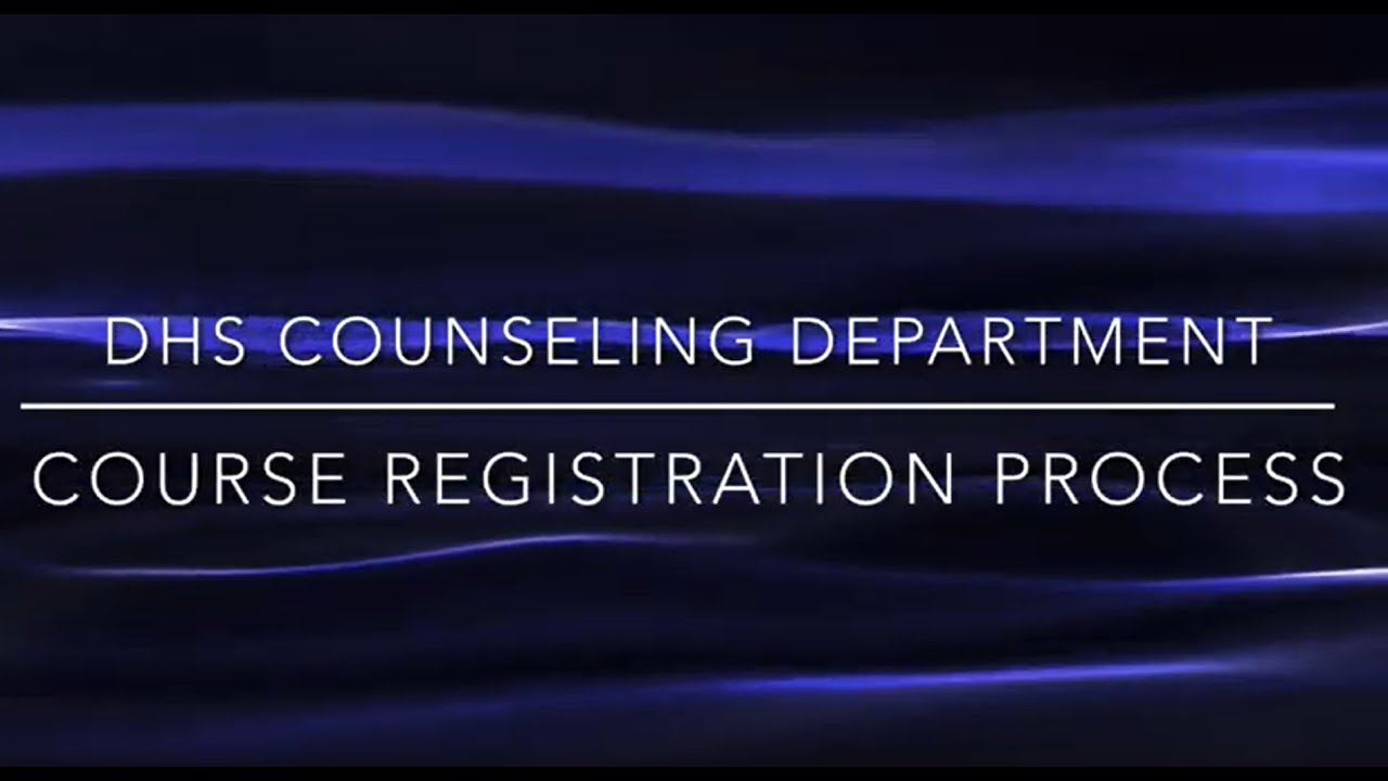 Dhs Course Registration Tutorial Youtube