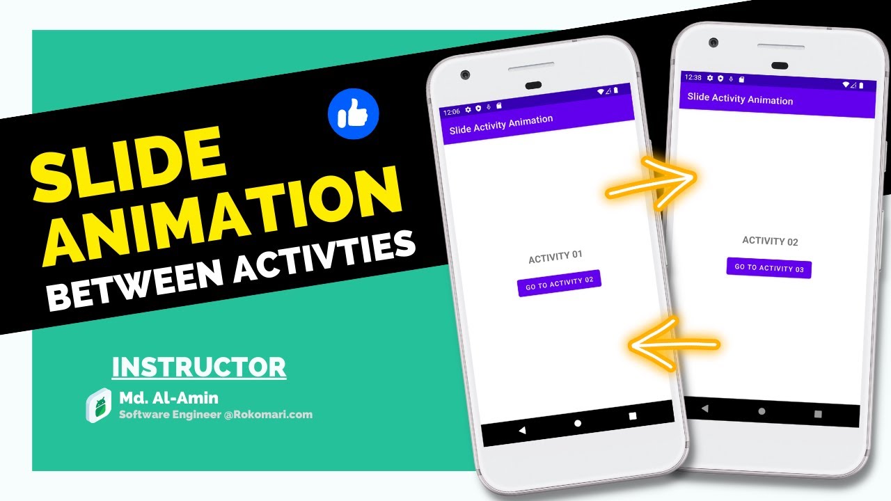 Slide Animation Between Activities Android Development Course Basic