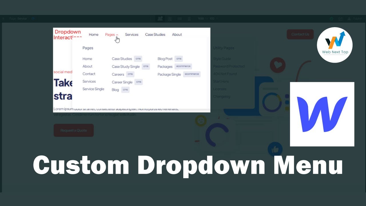 Custom Dropdown Menu Interaction In Webflow Youtube
