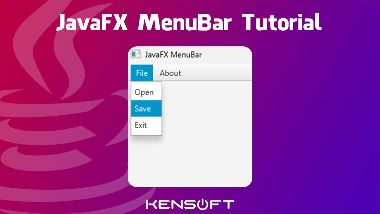 Javafx Menubar Tutorial For Beginners Youtube