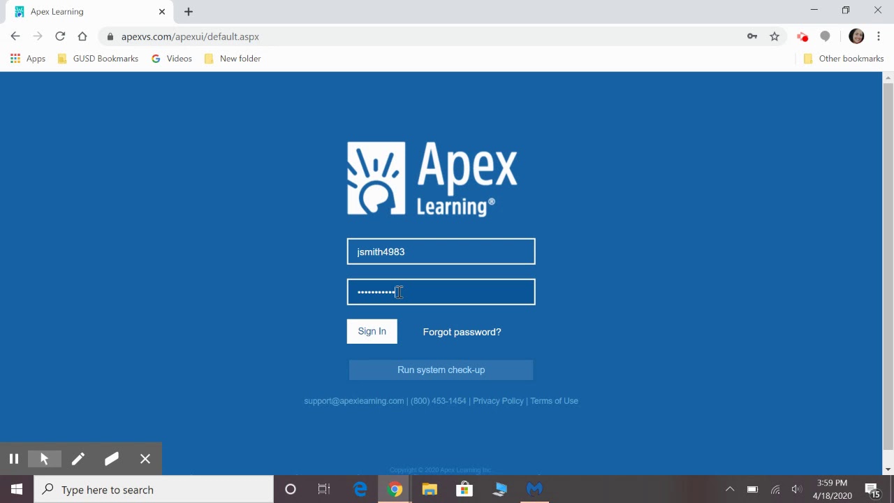 Logging On To Apex Youtube