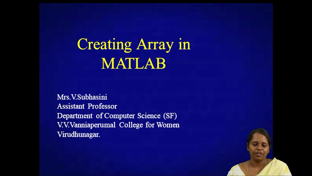 Creating Array In Matlab Youtube