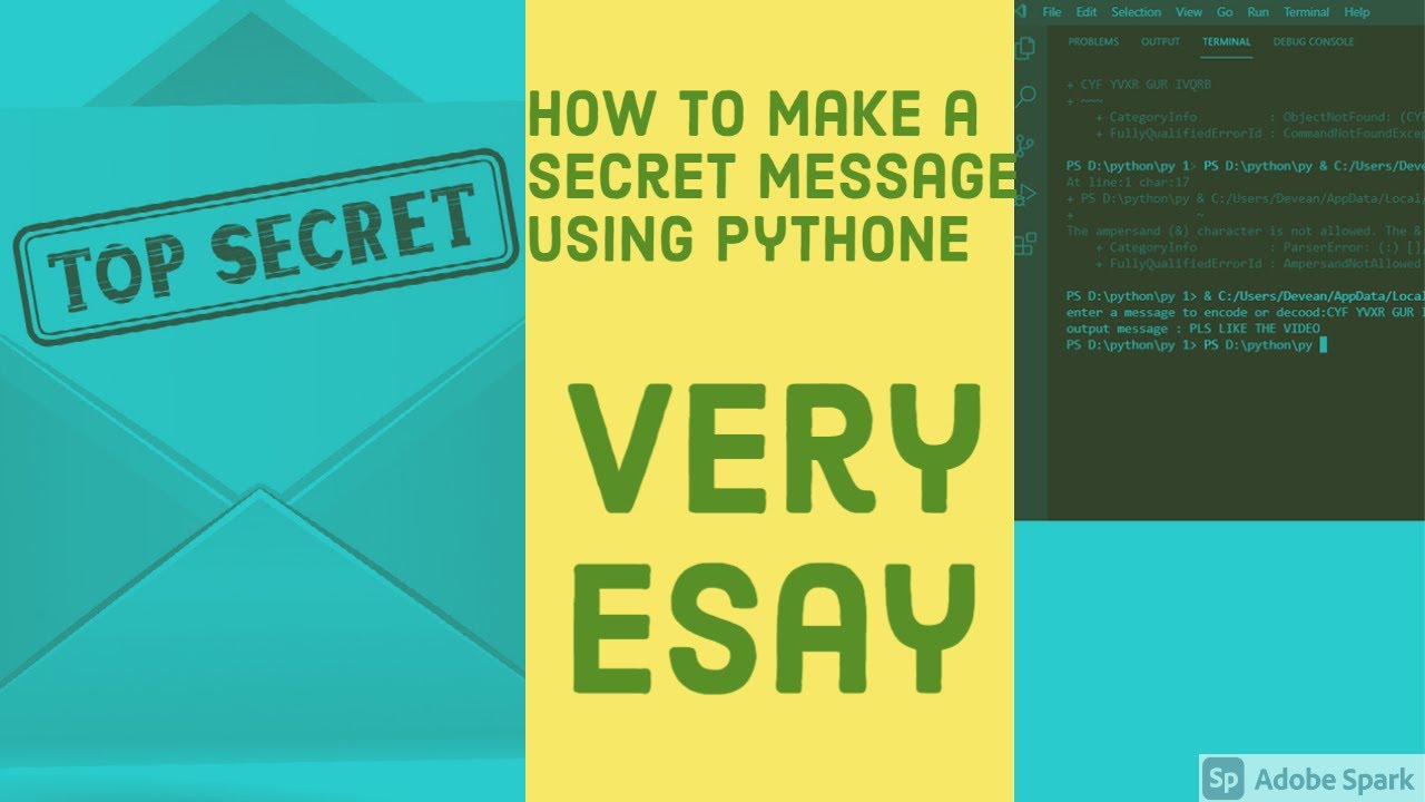 How To Make Secret Message Using Python Youtube