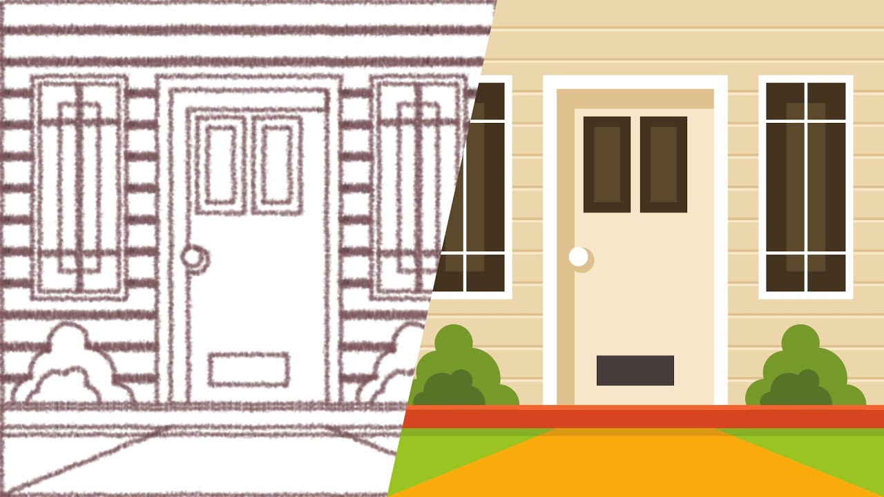 Create A Flat Design House Porch With Inkscape Youtube