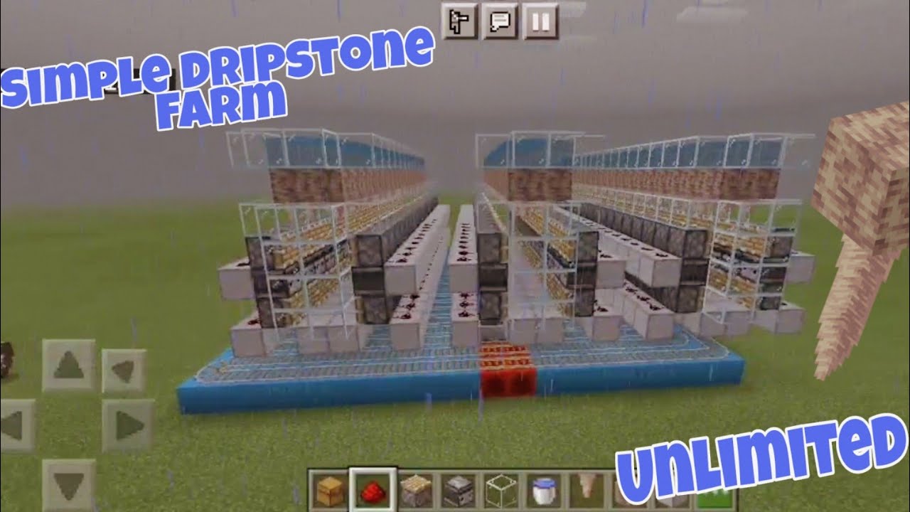 How To Make A Simple Dripstone Farm Minecraft Bedrock Edition Youtube