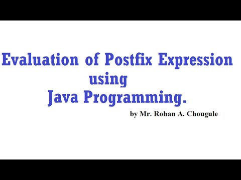 Evaluation Of Postfix Expression In Stack Using Java Programming Youtube