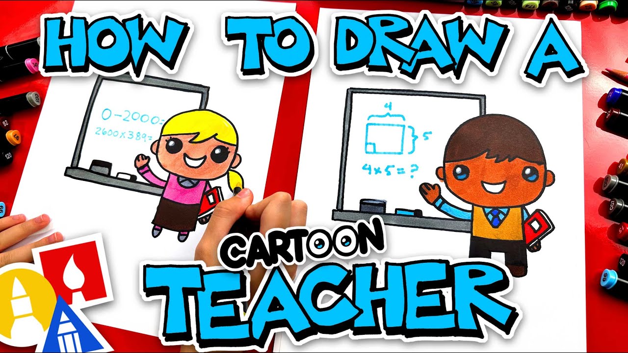 Happy Labor Day How To Draw A Cute Cartoon Teacher Youtube