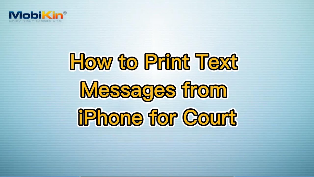 How Can I Print Text Messages For Court