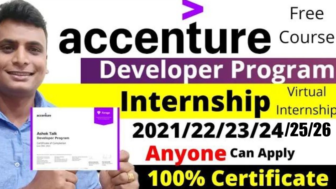 Accenture Developer Program 2024 Online Virtual Internship Free