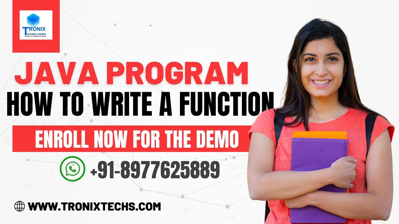 How To Write A Function Java Programming Class Java Tutorials Telugu