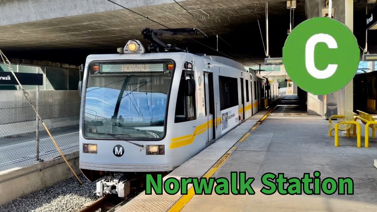 Los Angeles Metro Trains At Norwalk Station Youtube