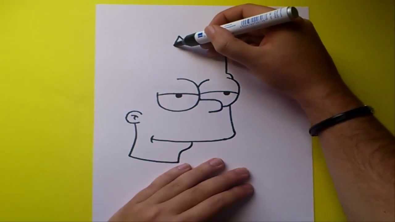Cómo Dibujar La Cara De Bart Simpson Paso A Paso