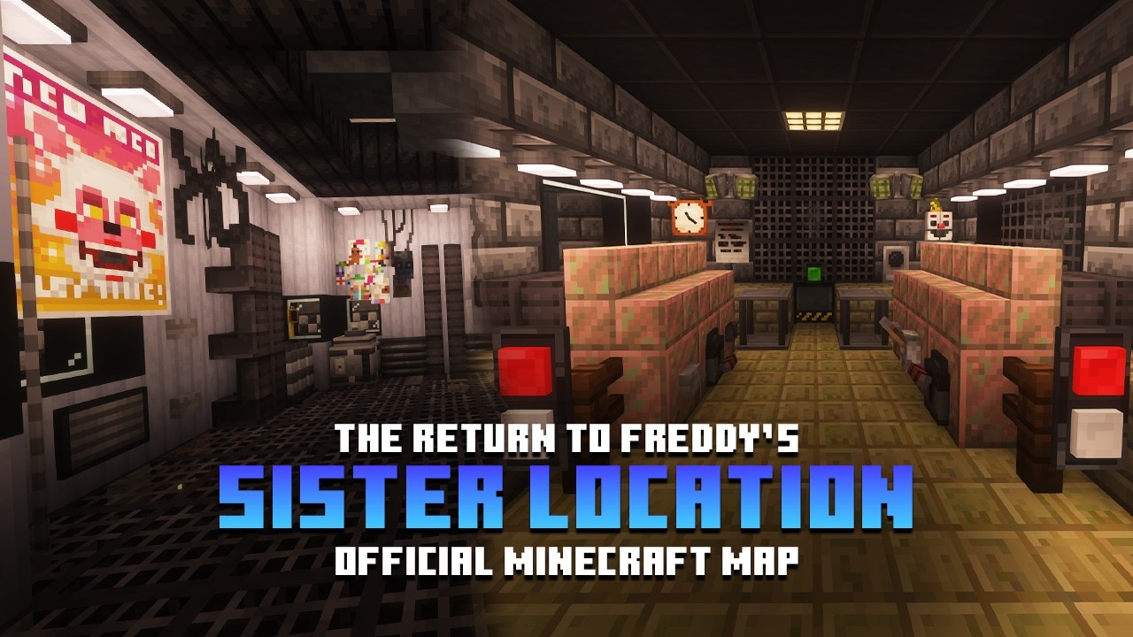 The Official Return To Freddy S The Sister Location Map In Minecraft