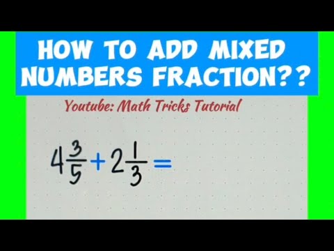 Mixed Fractions Hacks Mathtrickstutorialvideos Youtube