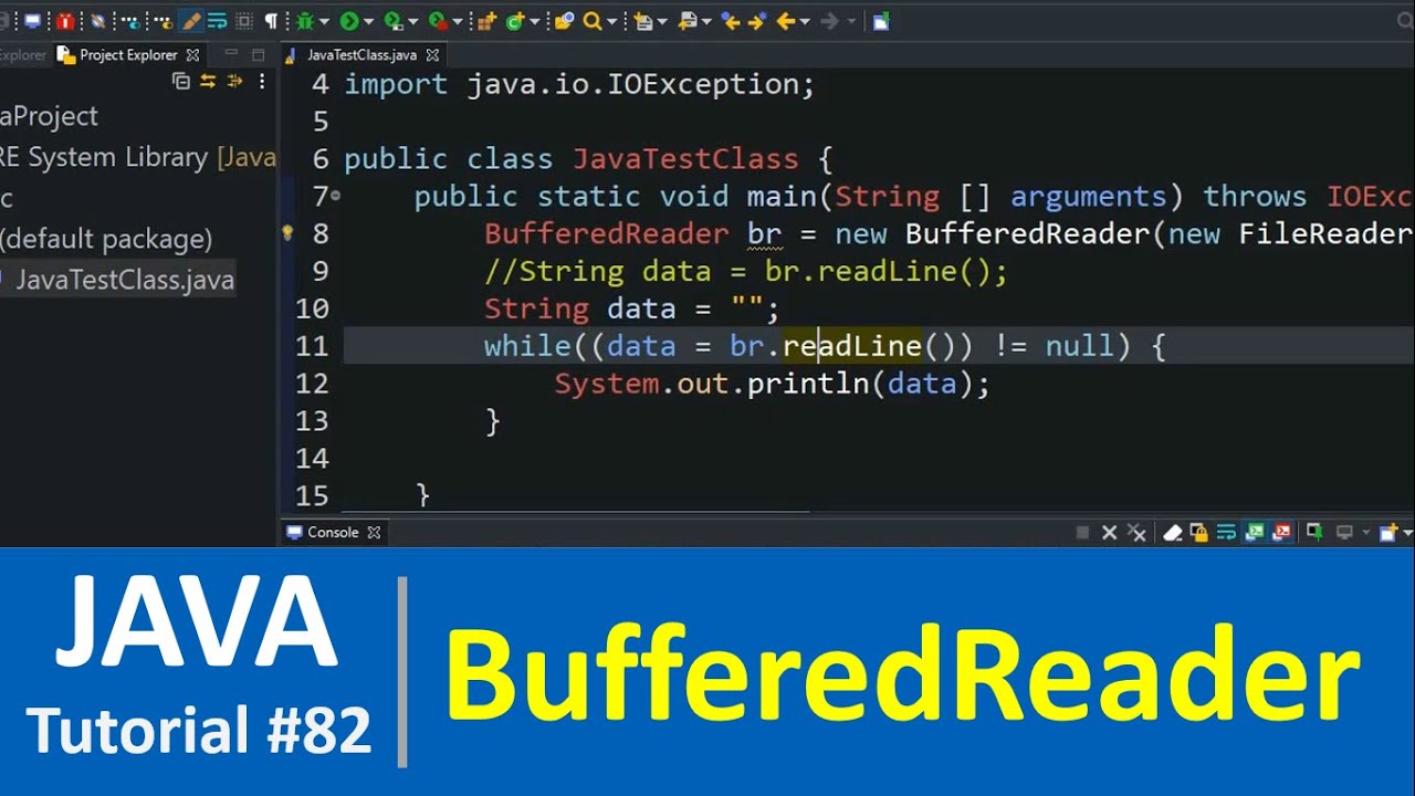 Java Tutorial 82 Java Bufferedreader Class With Examples File
