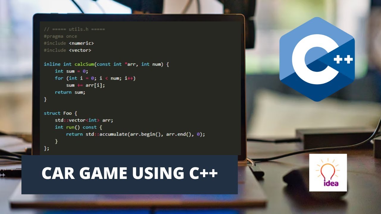 Car Game Using C C Project Youtube