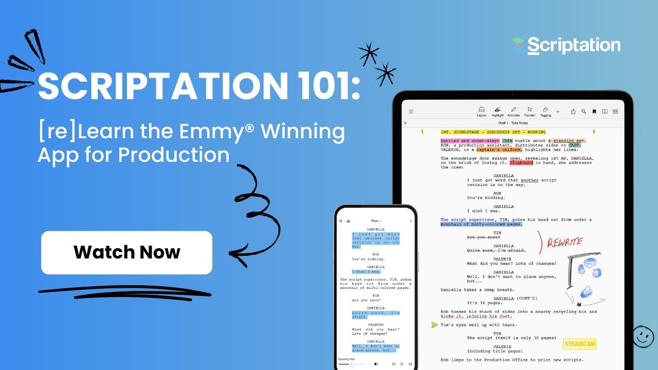 Scriptation 101 Re Learn The Emmyв пёџ Winning App For Production Youtube