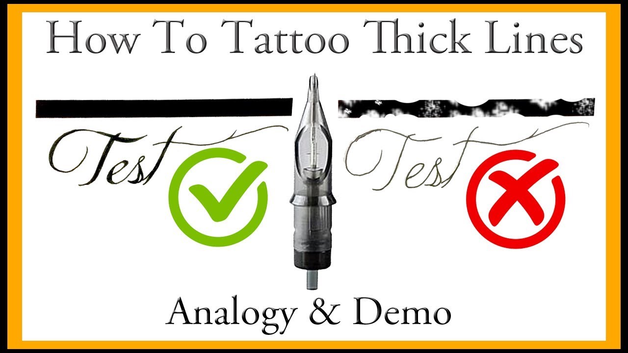 How To Tattoo Thick Lines Script Technique Youtube