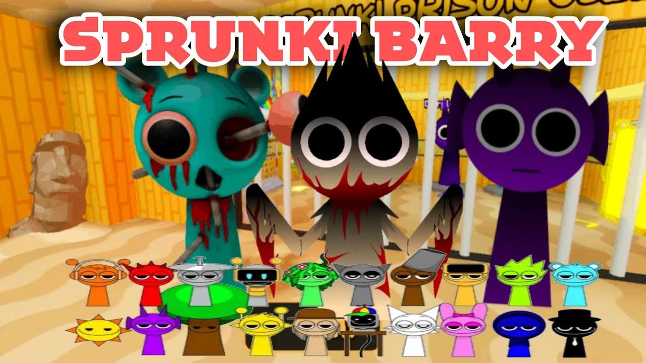 Sprunki Barry Prison Run в ѓescape Obby Youtube