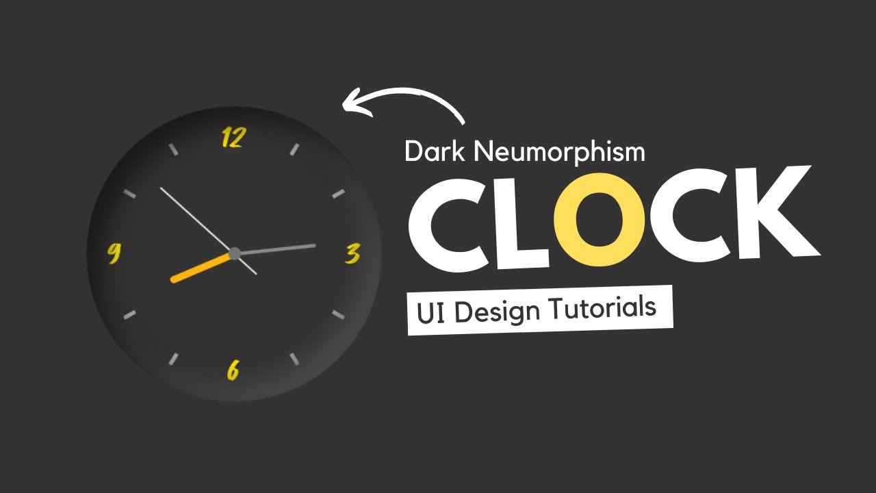 Javascript Clock Css Dark Neumorphism Working Analog Clock Ui Design