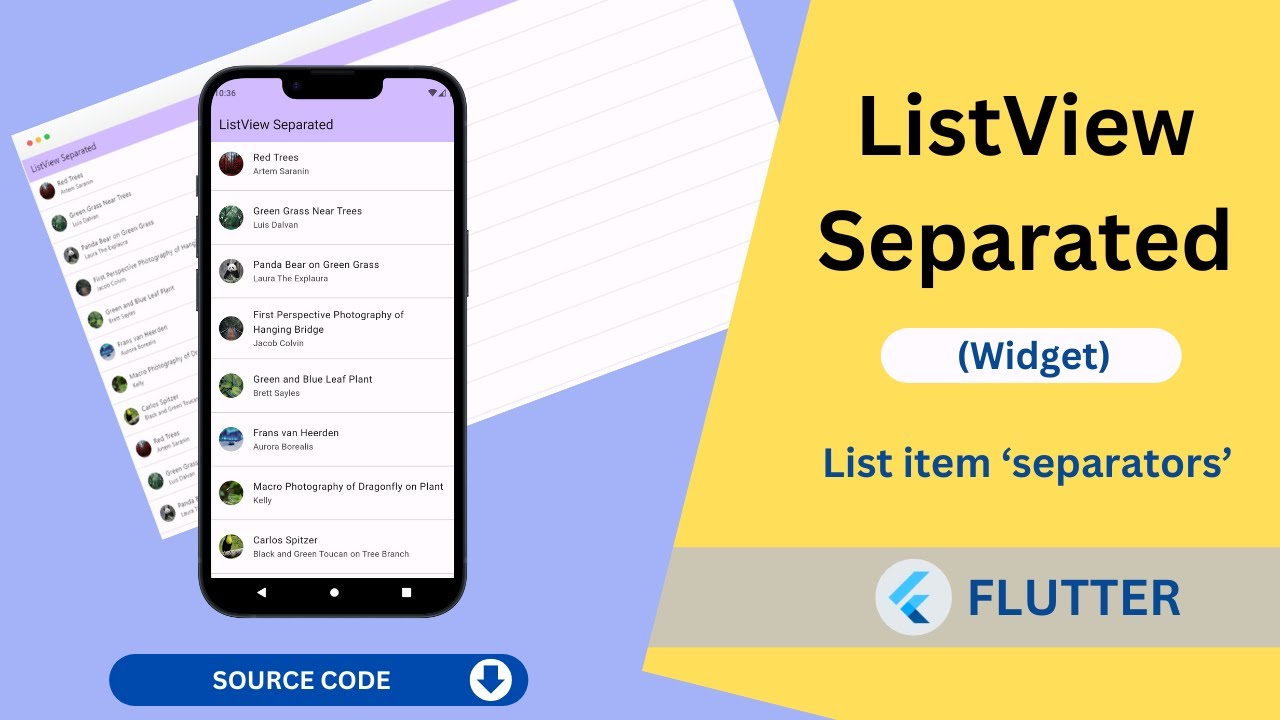 Flutter Listview Separated Widget Tutorial How To Use Listview