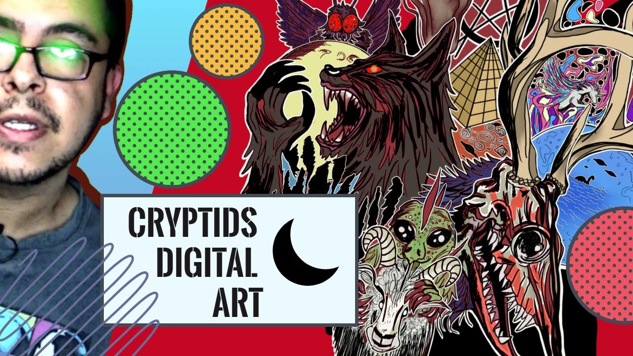 Cryptids Digital Art Time Lapse Procreate Projects Mythical Creatures