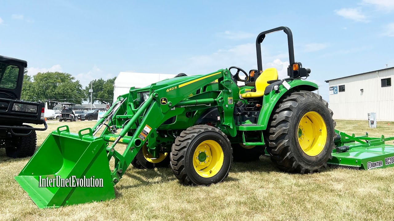 John Deere 4066m Compact Utility Tractor With Rotary Cutter Youtube