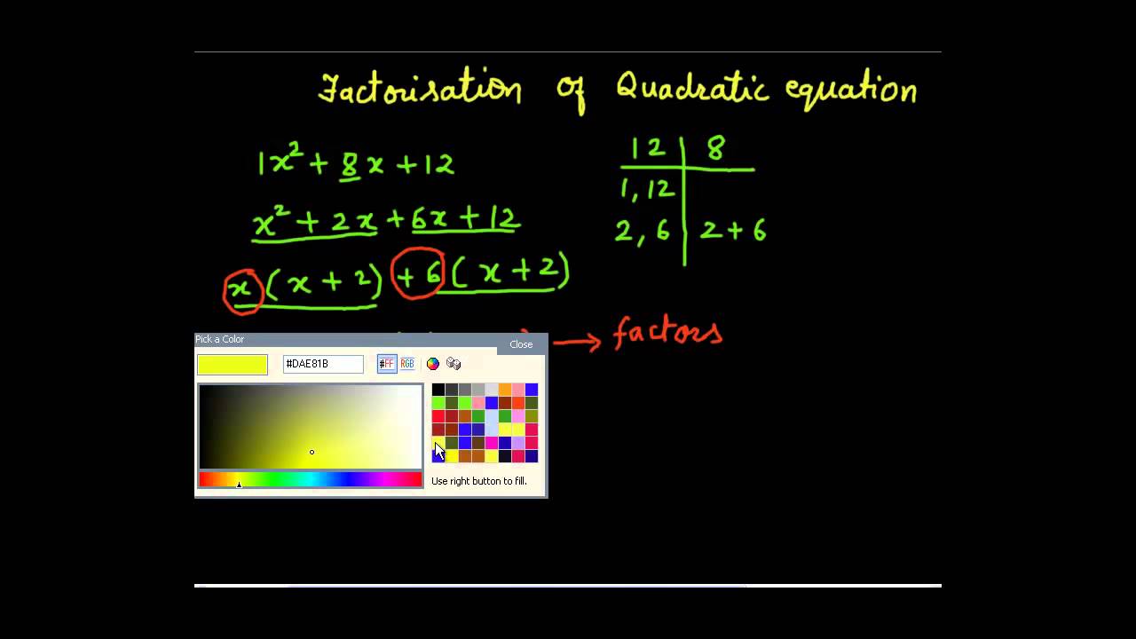 Factorisation Youtube