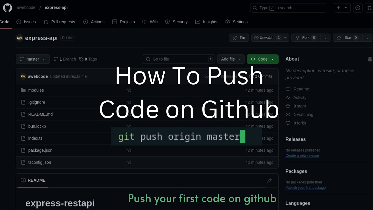 Github Tutorial For Beginners How To Push Code To Github Step By Step