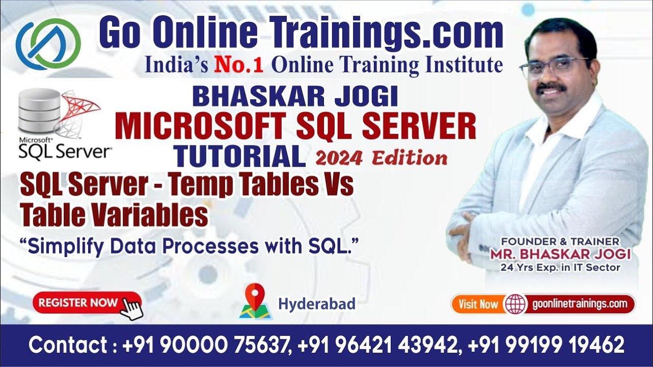 Sql Server Temp Tables Vs Table Variables Youtube