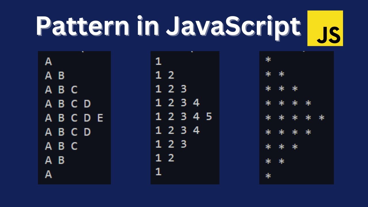 Triangle Pattern In Javascript Js Code Youtube