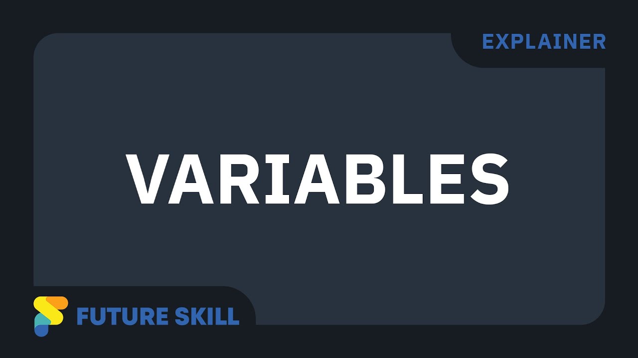 Variables Intro To Programming Youtube