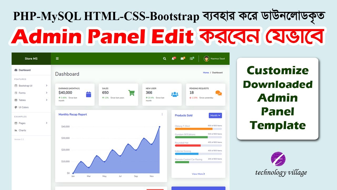 How To Edit Admin Panel Template Create Admin Panel In Php