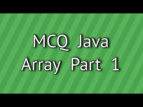 Mcq Java Array Part 1 Youtube
