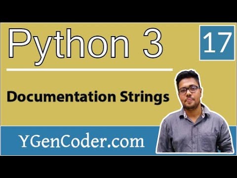 Python Tutorial 17 Documentation Strings Or Docstrings Youtube