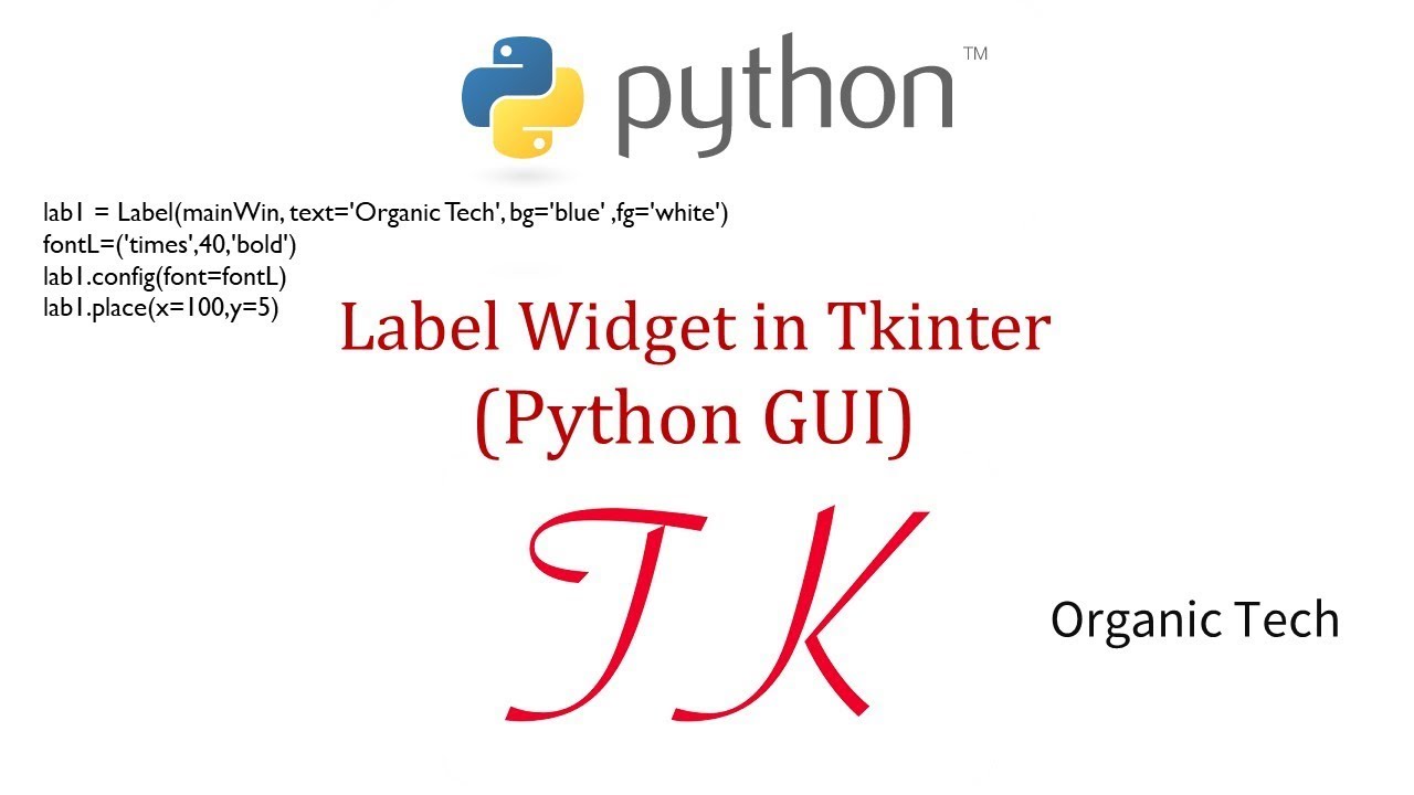 4 Label Widget In Tkinter Python Gui Youtube