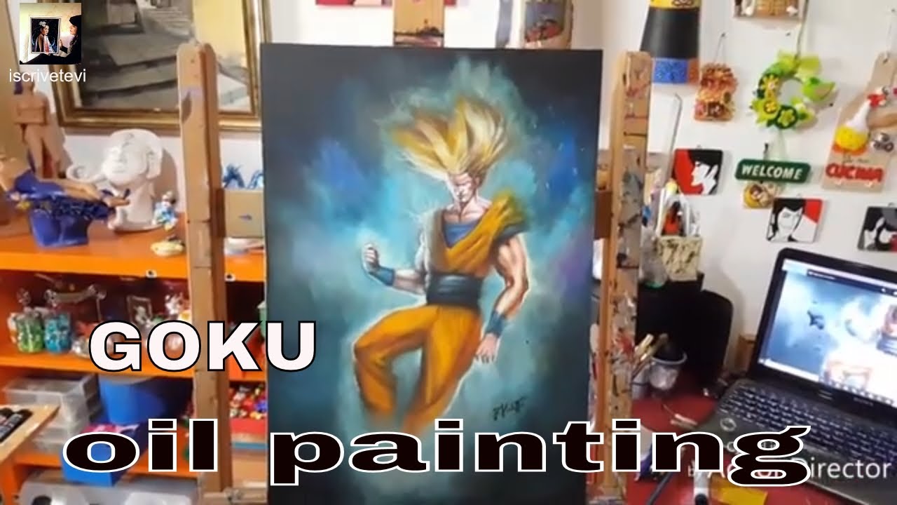 Tutorial Goku Oil Speed Painting Youtube