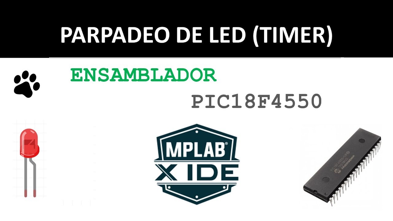 Parpadeo De Led En Ensamblador Y Pic18f4550 Youtube